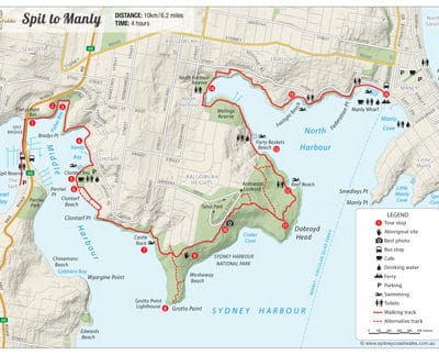 Figure 8 Pools Royal National Park Map - Sydney Coast Walks